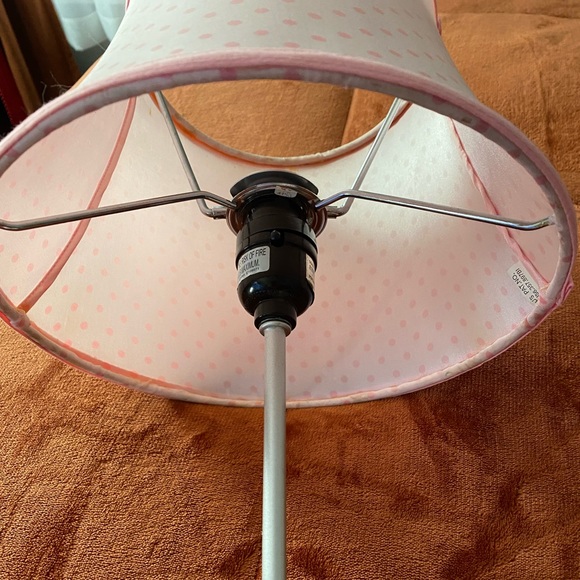 Barbie | Accents | Barbie Table Lamp White With Fabric Shade | Poshmark